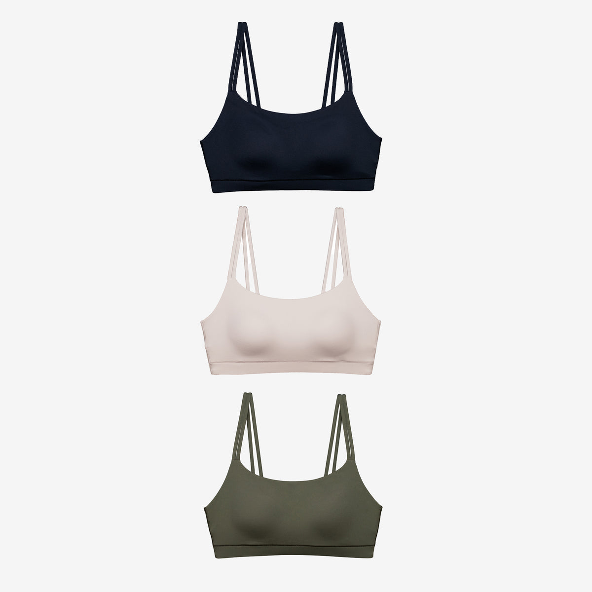 Floatley 3-Pack Cozy Adapt Back Closure Medium Impact Sports Bra